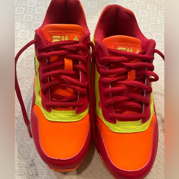Fila | Shoes | Fila Red Orange And Yellow Sneakers | Poshmark